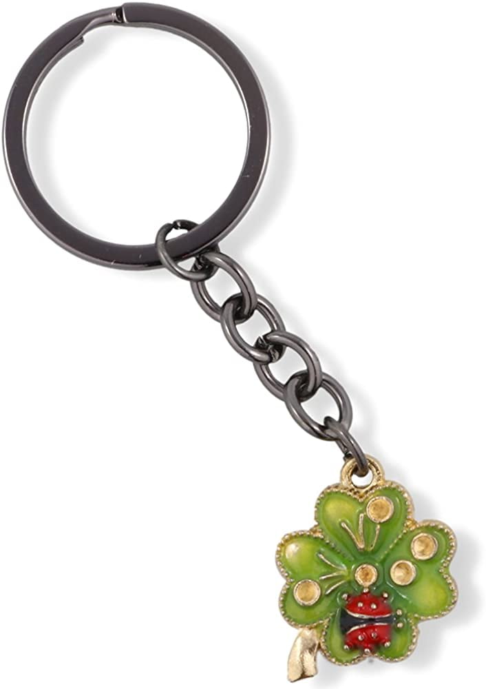 EPJ Keychain Ladybug | Ladybug on a Four Leaf Clover Charm for Good ...
