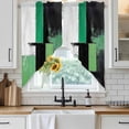 Abstract Street Art Swag Curtain Valance for Window 2 Panels Green ...