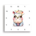 3drose, Comic Hippopotamus Decorated with Flowers. Animals for Kids ...