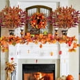 32"Artificial Eucalyptus Fall Leaves Branches Autumn Floral ...