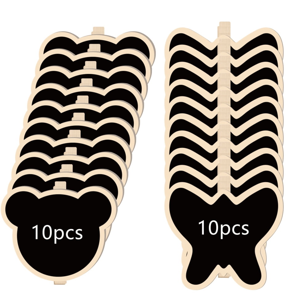 20PCS Chalkboard Signs Wooden Clip - Reserved Table Signs Board - Mini ...