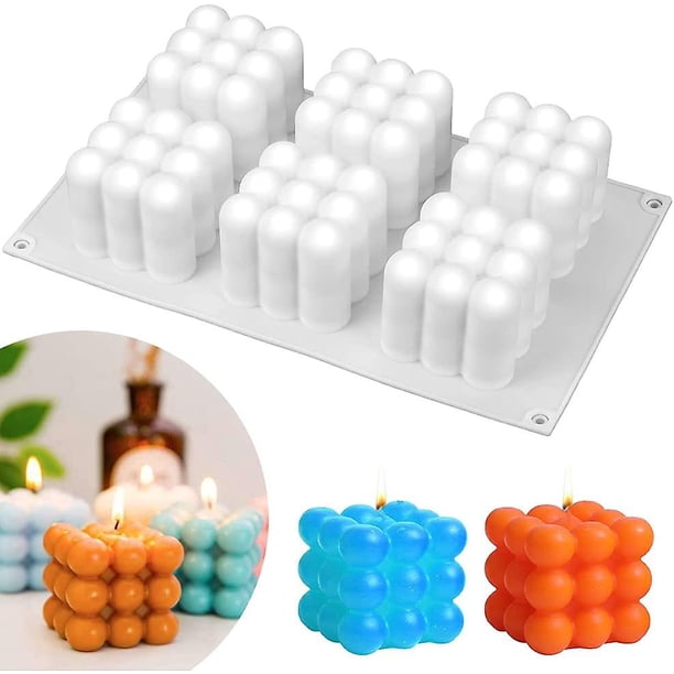 Candle Molds, 3d Cube Silicone Ball Mold, For Making Candles, Soap ...