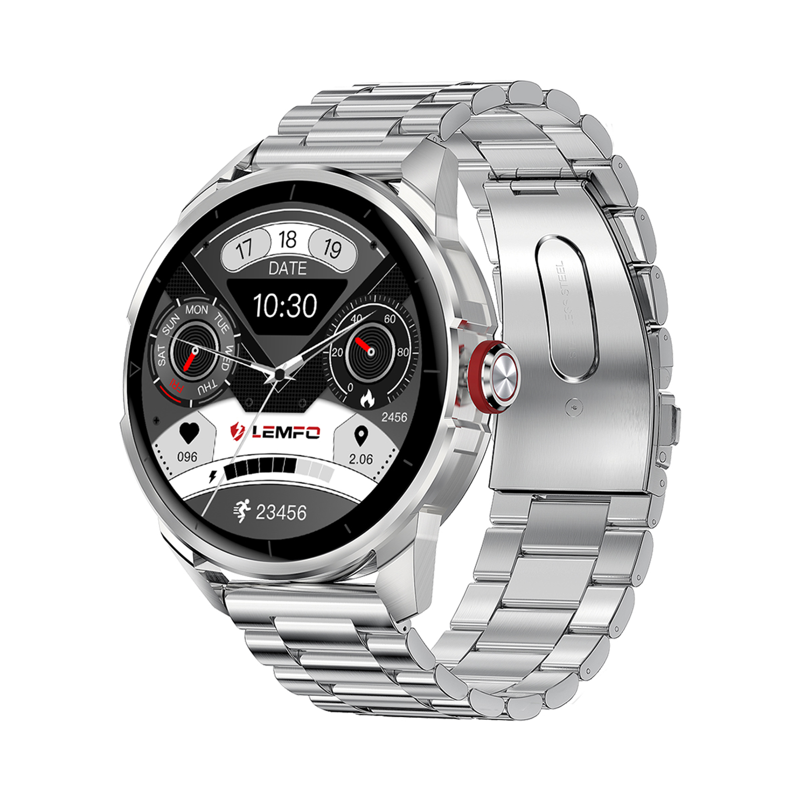 LEMFO LF26PRO Business Metal Smartwatch 1.32'' Pantalla completamente táctil 360*360pix Bajo ...