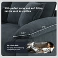 Euroco Corduroy U Shaped Combinable Sofa with Armrest Bags, Gray ...
