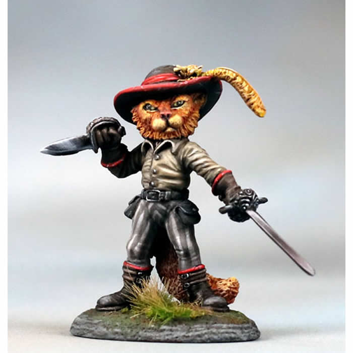 Selkirk Cat Swashbuckler Dual Wield Miniature Critter Kingdoms Dark ...