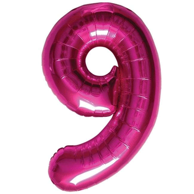 Loftus International KV-00143 34 in. Number 9 Magenta Balloon - Walmart.com