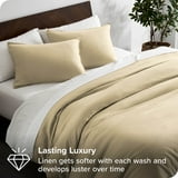 Bare Home Linen Duvet Cover Set - Lightweight & Breathable - Full/Queen ...
