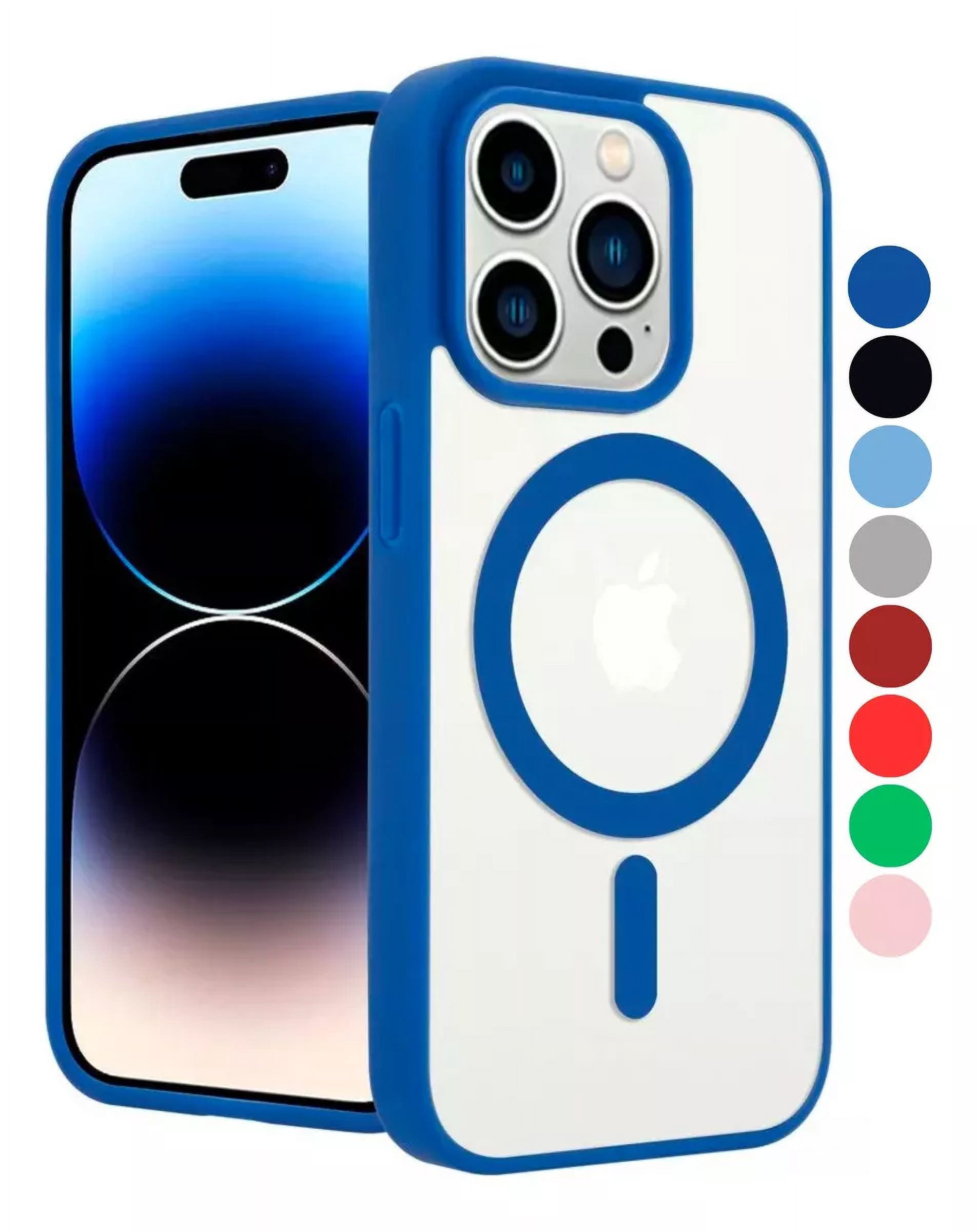 Funda Case Transparente Magnetica Compatible iPhone 15 Color Azul ...