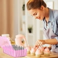4 Pcs Piping Tip Box with Fixed Pins 168 Piping Tip Organizer Baking ...