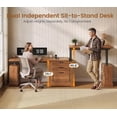 SEDETA 98.4 Inch 2 Person Standing Desk with Drawers Cabinet, Farmhouse ...