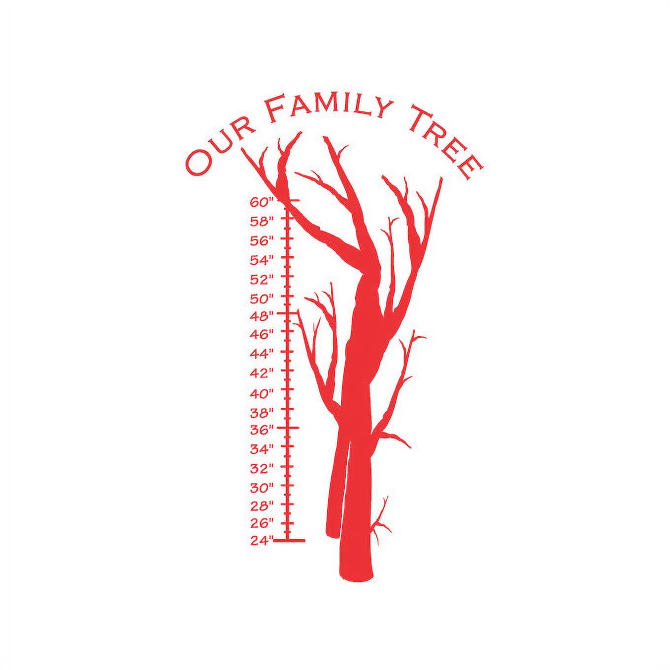Our Family Tree Vinyl Graphic - Small - Red - Walmart.com