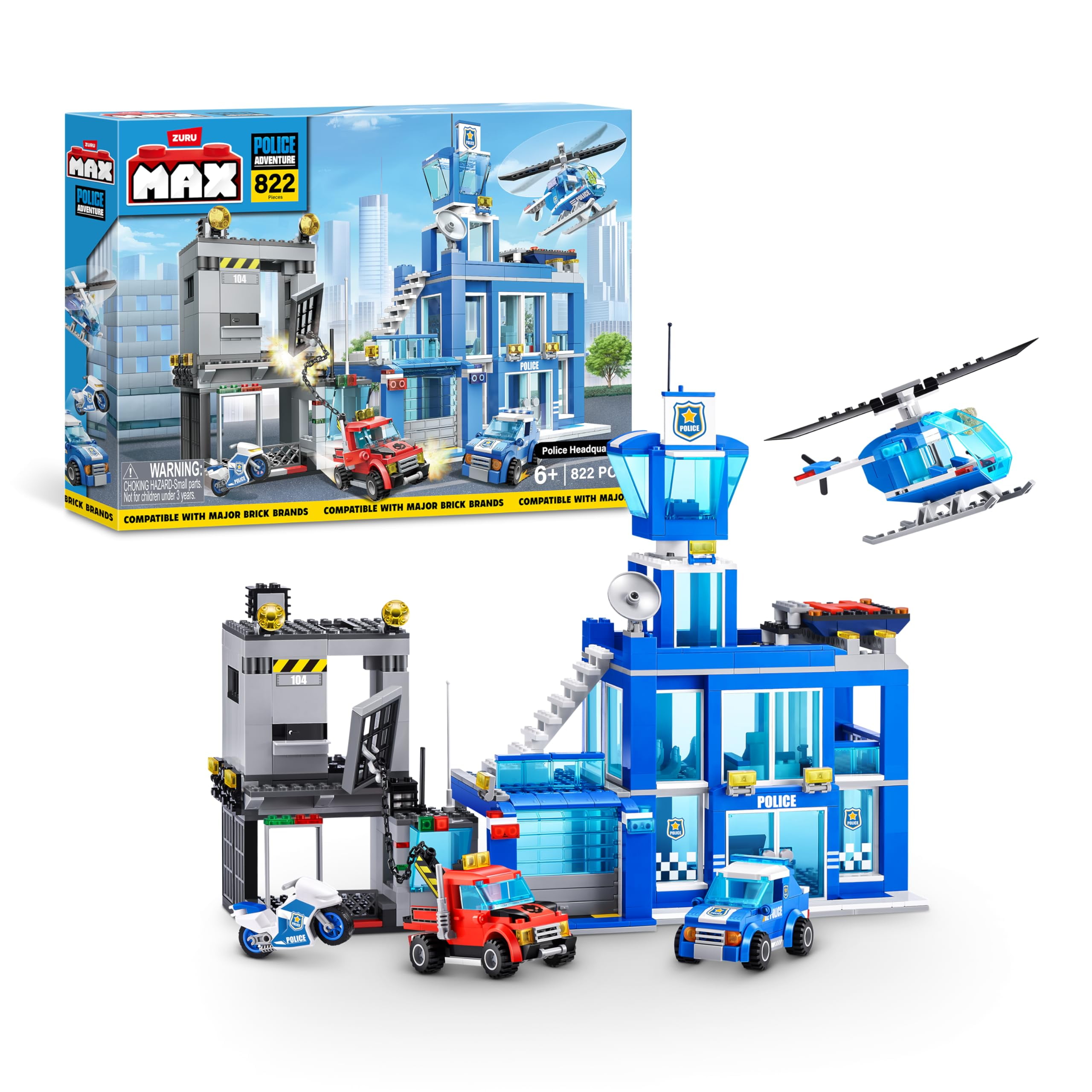 Building Bricks Toy MAX Adventure Police Headquarters 822 piezas ...