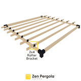 Pergola Rafter Bracket (2x4 Steel) for Adding Traditional Rafters to ...
