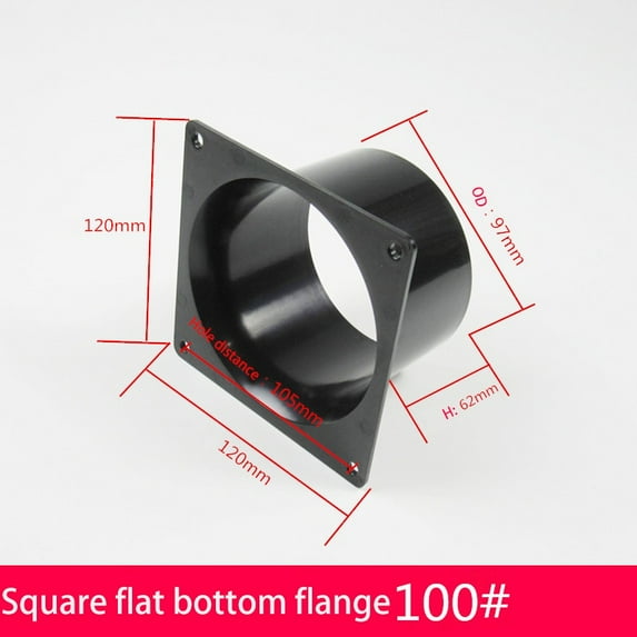 ABS Duct Fan Connector Wall Range Hood Flange Adapter Kitchen Air Vent ...
