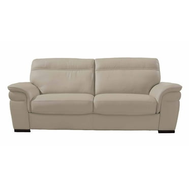 EK018 White Color With Italian Leather Sofa - Walmart.com