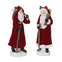 Melrose International LLC Santa (Set of 2) 12"H Resin - Walmart.com