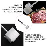 LONGHEXINA Dual-Sided Meat Mallet with Rubber Grip Handle for Steak ...