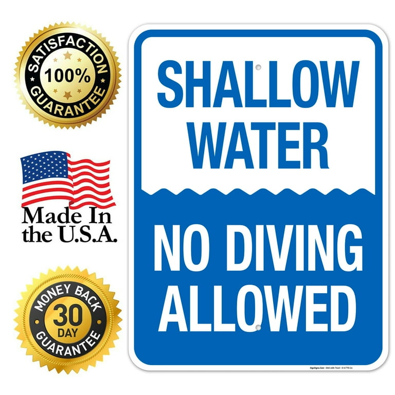 No Diving Shallow Water Sign Danger/No Diving In Shallow Water