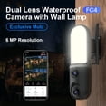 Lens Wall Light Camera, 3K Video, 1200LM Floodlight, 2 Way Audio, PTZ ...