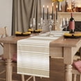 Brown Striped Table Runner, Modern Farmhouse Stripe Minimalist Abstract ...