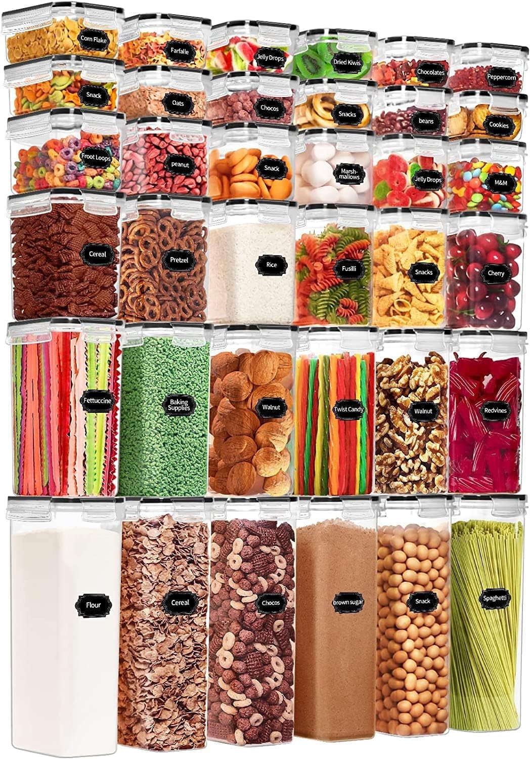 Recipientes herméticos para almacenar alimentos para organizar la ...