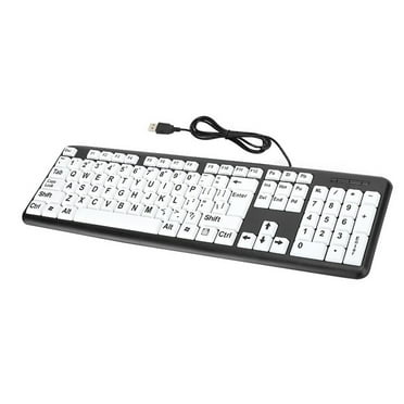 Large Print Computer Keyboard, high Contrast Yellow Keys, Large Print ...