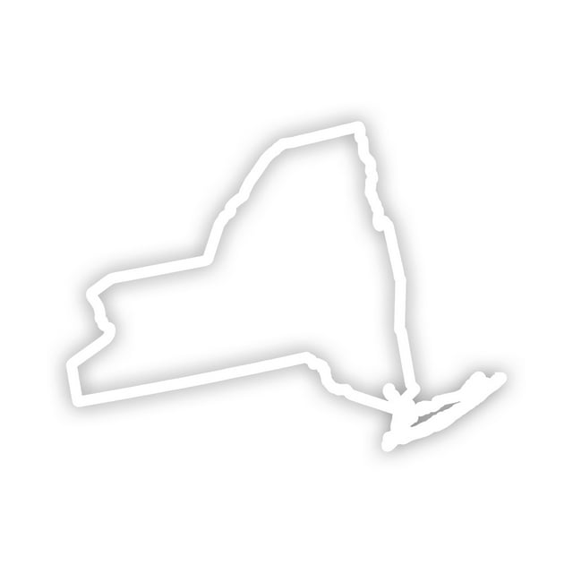 New York Outline Sticker Decal Die Cut - Self Adhesive Vinyl - Weatherproof - Made in USA - Many ...