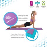 Life Energy 6mm Reversible Yoga Mat, Amethyst - Walmart.com