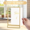 6PCS Gold Acrylic Picture Frame Stands Holders for Tables Display 5x7 ...