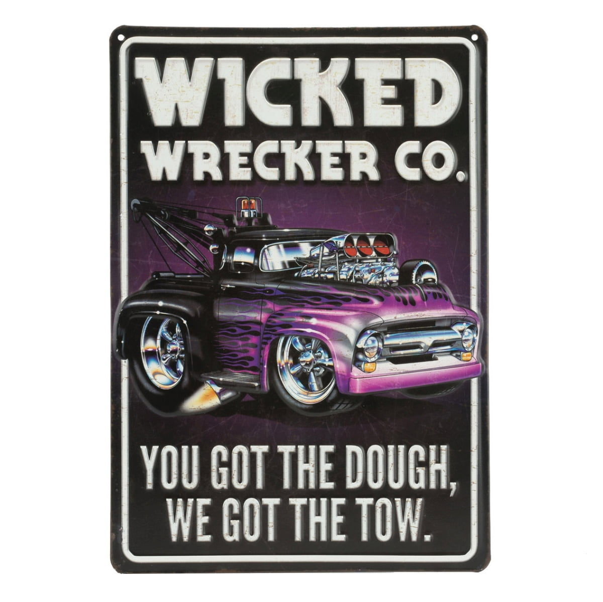 Open Road Brands 90147256-S Wicked Wrecker Tin Sign - Walmart.com