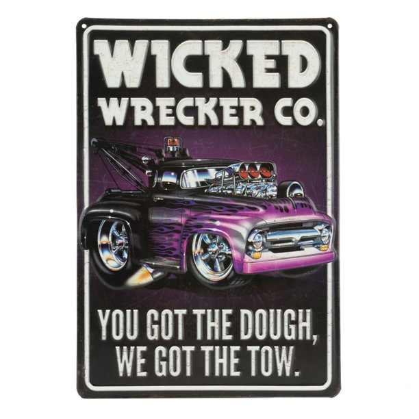 Wicked Wrecker Tin Sign - Walmart.com
