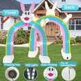 10 FT Easter Inflatables Decorations, Bunny Inflatable Rainbow Archway ...