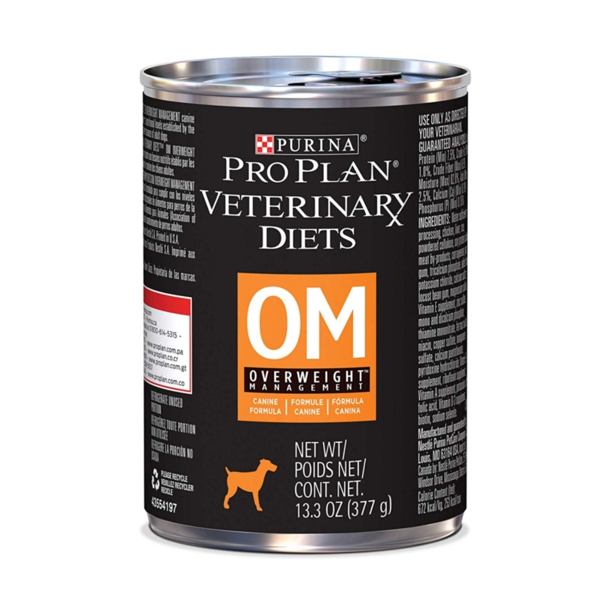 ALIMENTO PARA PERRO CANINE VET CAININE OM LATA PURINA PRO PLAN 377 GR ...