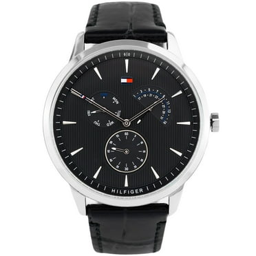 Tommy Hilfiger Men's 1790874 Gold-Tone Watch with Brown Leather Band ...