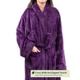 PAVILIA Premium Women's Full Length Plush Soft Robe, Warm Fleece Sherpa Shaggy Bathrobe (L/XL ...