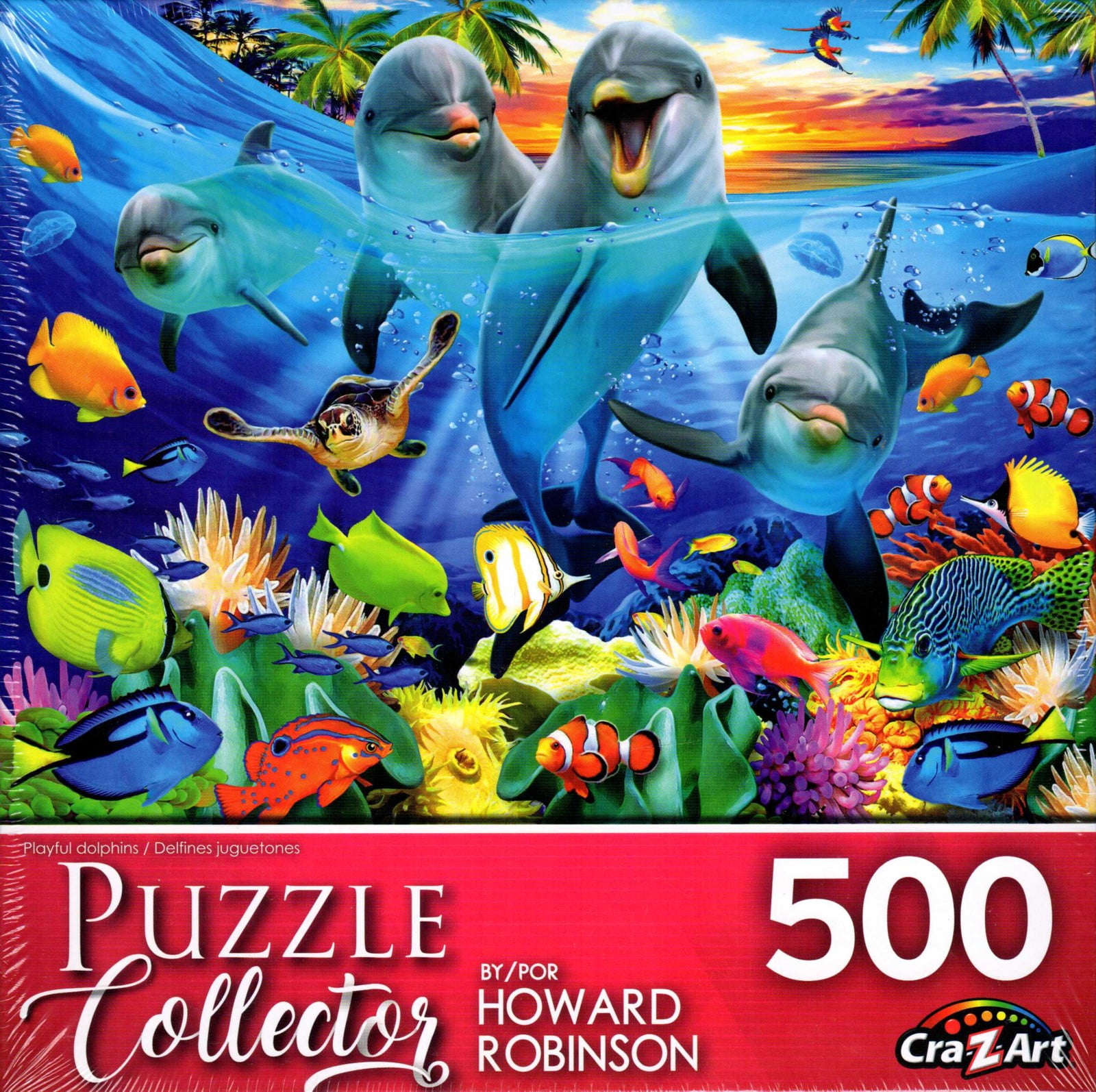 Puzzle Collector Art 500 Pice Puzzle - Playful Dolphins - Walmart.com