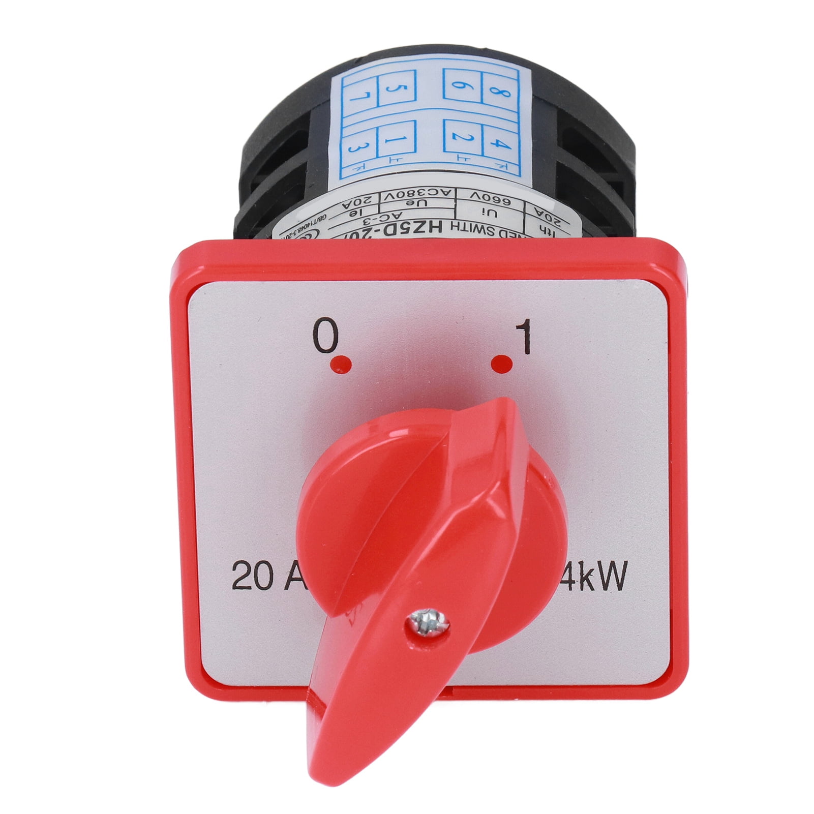 Buy 2 Position Selector Switch, 4kw Fire Resistant Changeover Switch ...