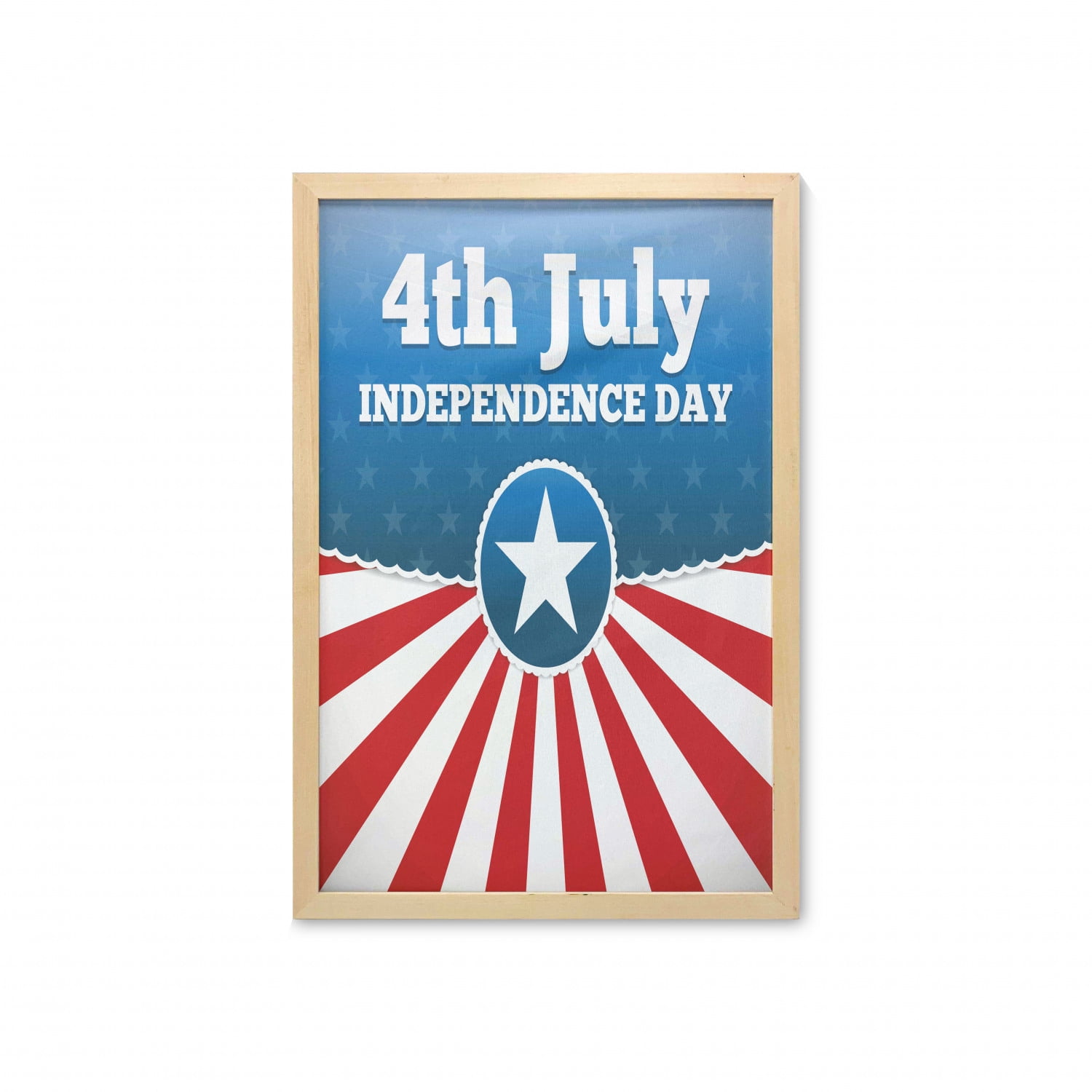 4th of July Wall Art with Frame, Digital Composition of Independence ...