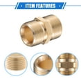 Unique Bargains Pressure Washer Connector Fitting 15mm M22x1.5 Male Adapter Brass Screw Hose ...