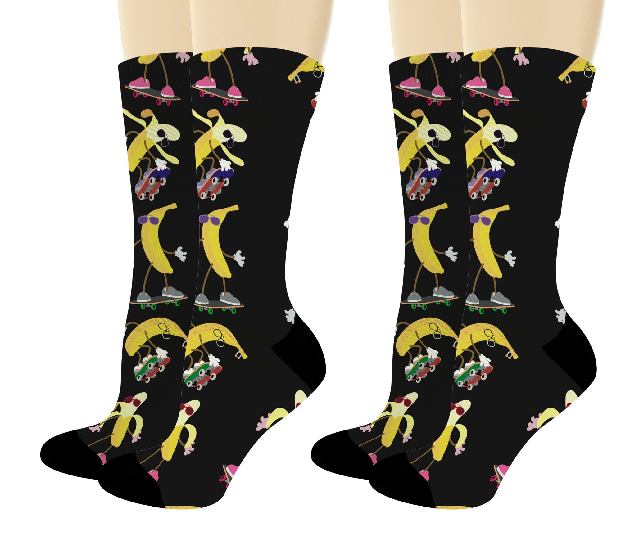 ThisWear Skateboarder Gifts Go Bananas Socks Food Related Gifts Funny ...