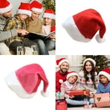 ZPAQI Christmas Hat Plush Santa Hat Christmas Party Hat Navidad Props ...