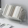 Book Rack Desk Organiser Clear Magazine File Holder Document Divider ...