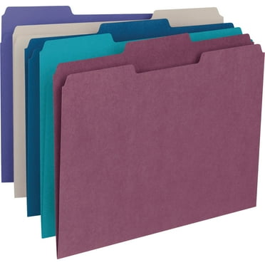 Staples Colored Top-Tab File Folders 3 Tab 9 Color Assortment Letter ...