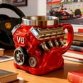 Leak-Proof Easy-Clean Creative V6 Engine Resin Mug - Stainless Steel ...