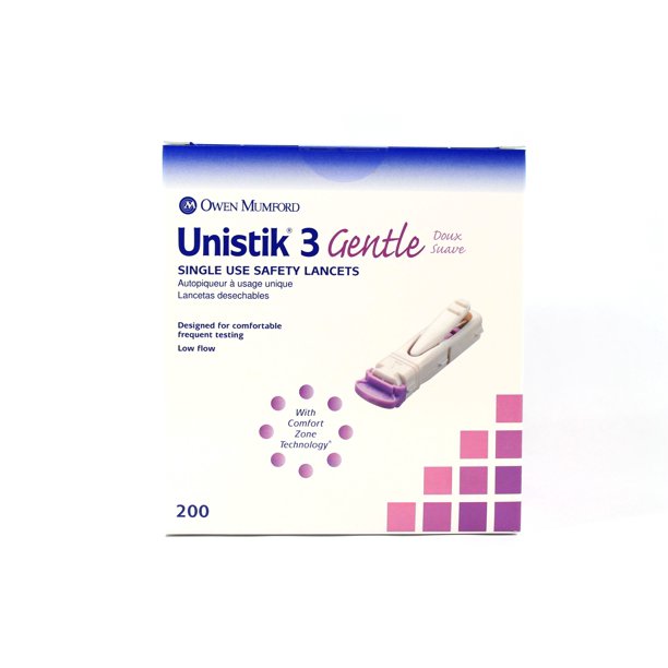 Owen Mumford AT1024 Unistik 3 Safety Lancet 30G 1.5MM Gentle - Box of ...