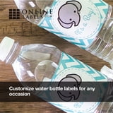 Water Bottle Labels - 8 x 2.5 - Inkjet/Laser Printer - 100 Sheet Pack ...