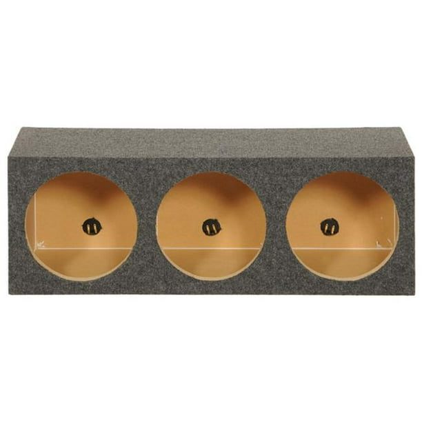 SPL Boxes SPBSB312 12 in. Triple 3 Hole Sealed Heavy Duty MDF Charcoal ...