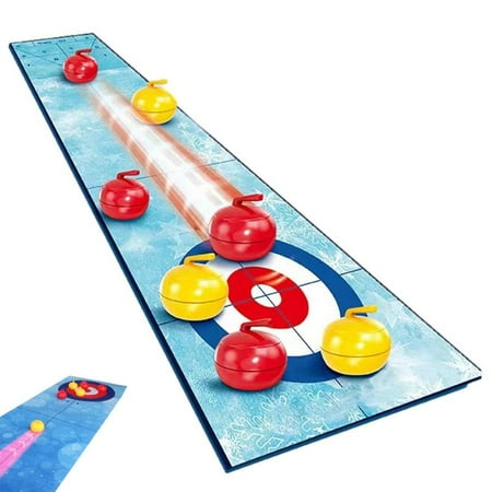 Curling Game Table Top Compact Curling Board Game Set Fun Family Table ...