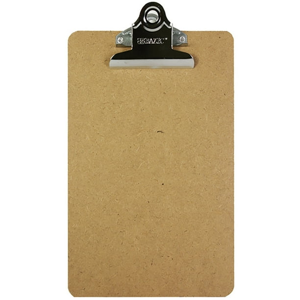 BAZIC Wood Clipboard Memo Size 9" x 6" w/Sturdy Spring Clip Board, 4 ...