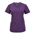 Green Town Scrubs for Women - 4 Pocket V-Neck Scrub Top, Stretch Fabric ...
